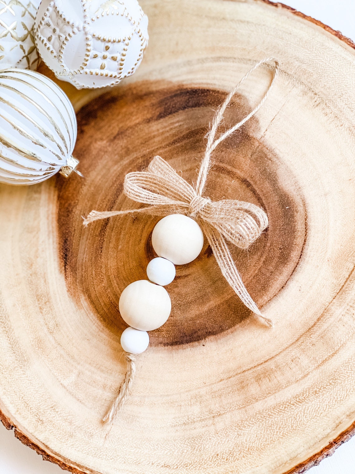 Set of 5 Boho Christmas Ornaments Modern Farmhouse - Etsy