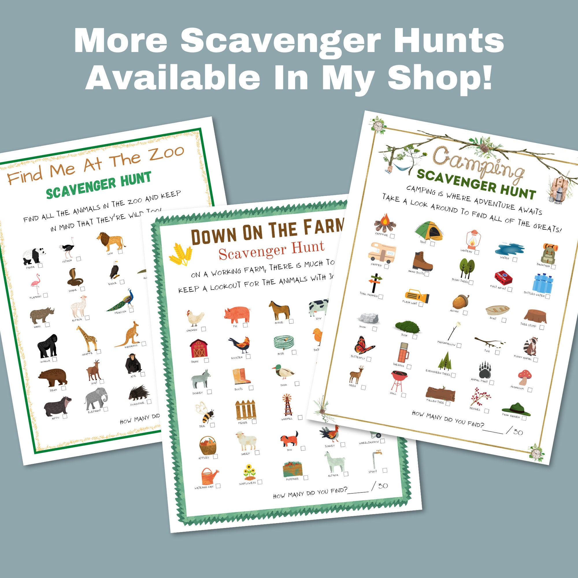 Nature Scavenger Hunt Bundle Printable Outdoor Scavenger Hunt - Etsy