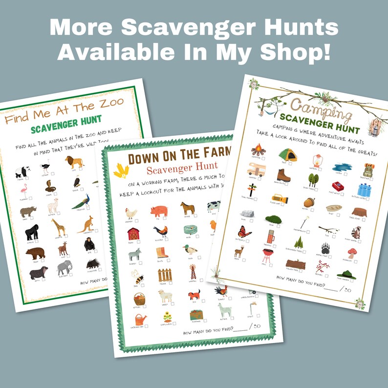 Christmas Scavenger Hunt Printable, Scavenger Hunt Christmas Bundle ...
