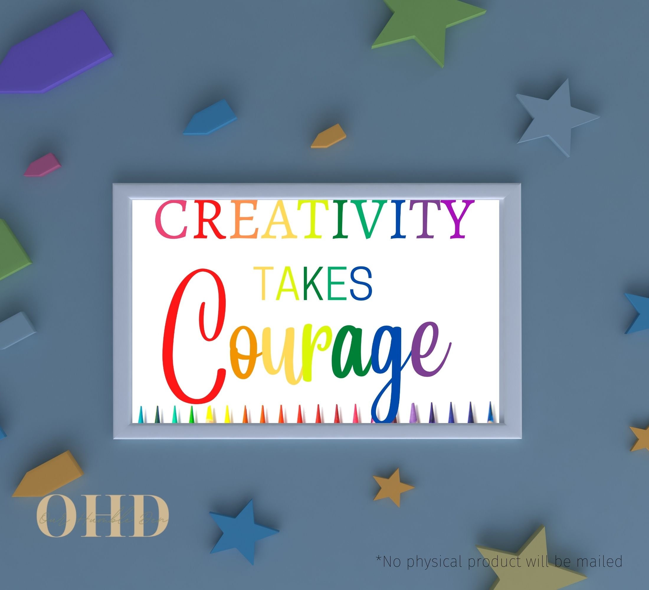 Creativity Takes Courage Printable, Homeschool Wall Art, Quote Print ...