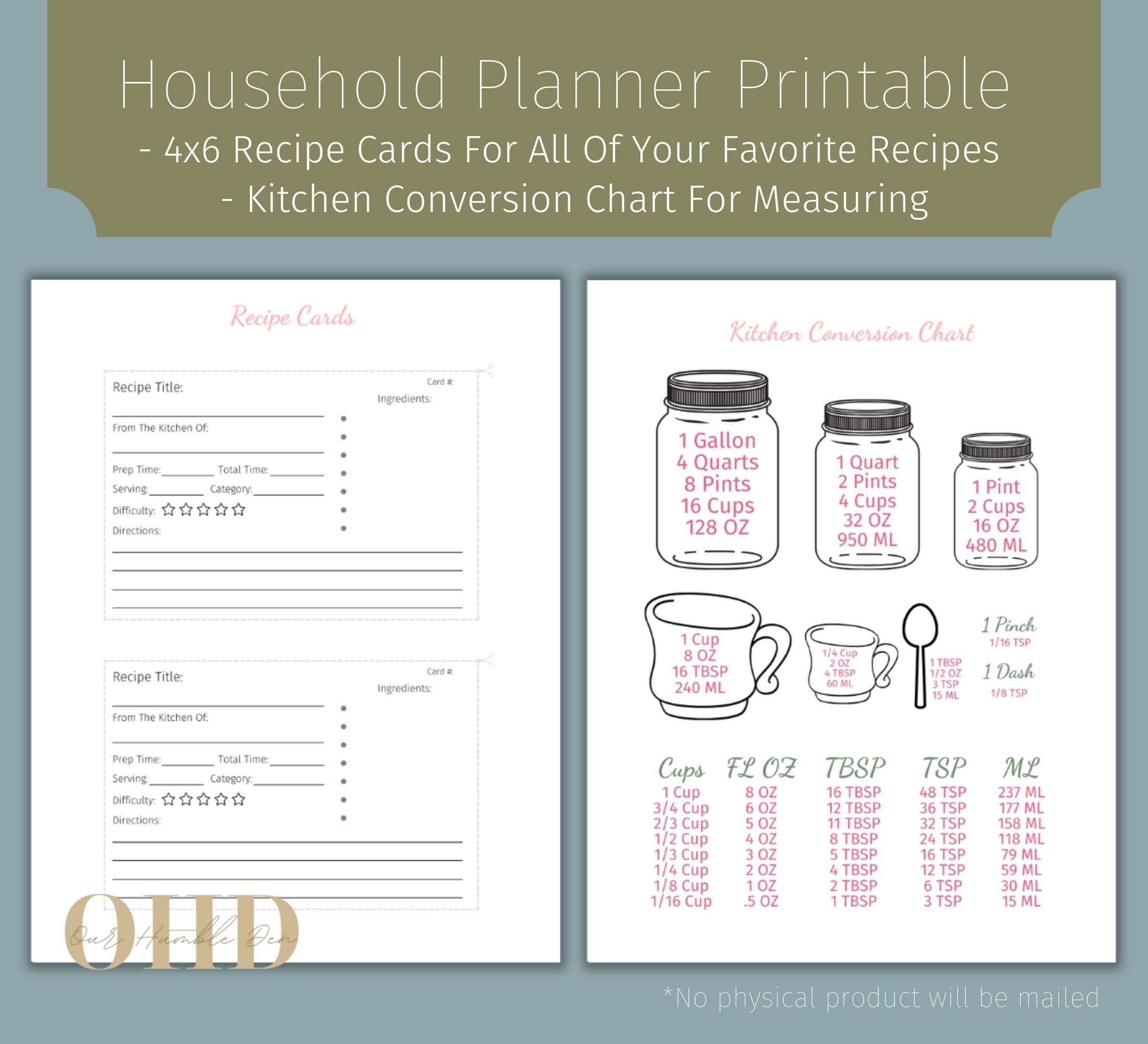 Household Binder Printables Home Management Planner Planner | Etsy