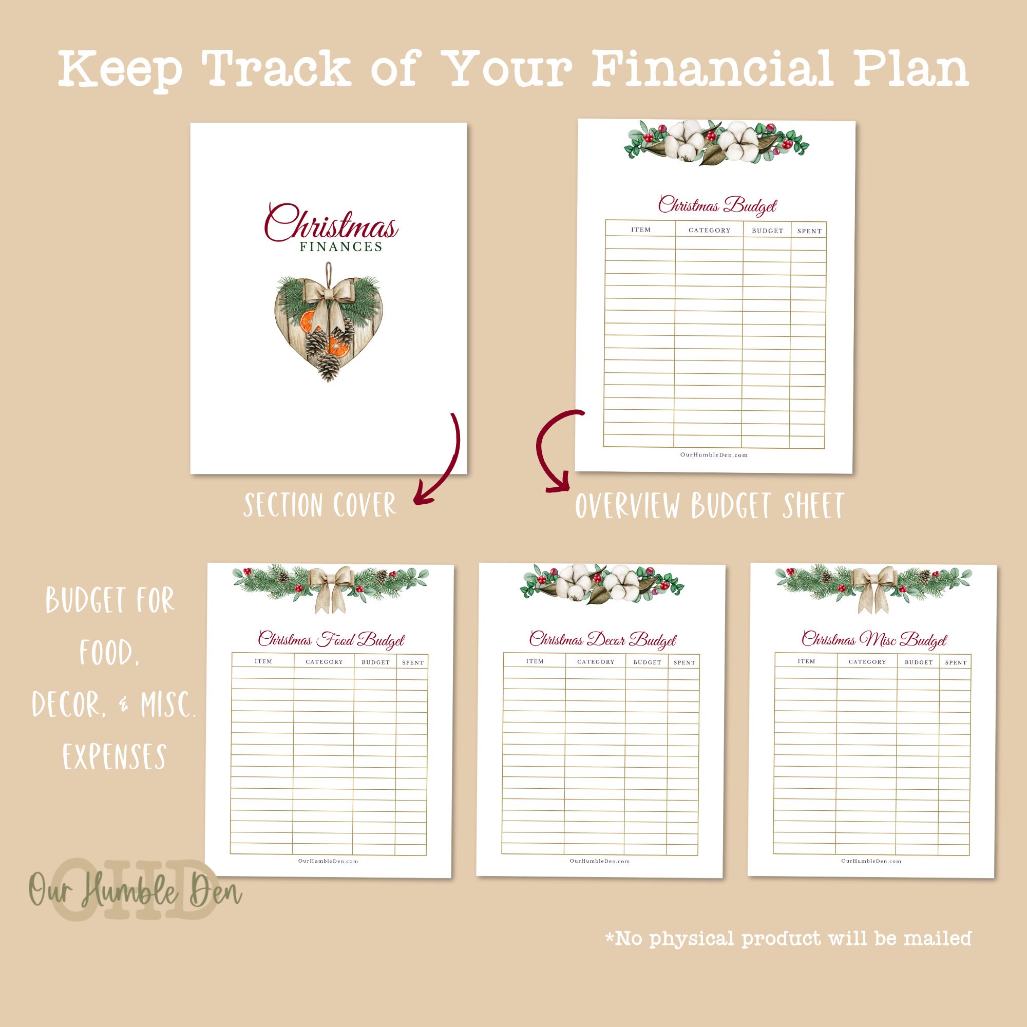 Christmas Planner Printable, Holiday Planner, Christmas Binder ...
