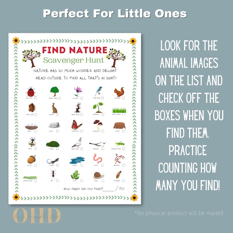Nature Scavenger Hunt Bundle Printable Outdoor Scavenger Hunt - Etsy