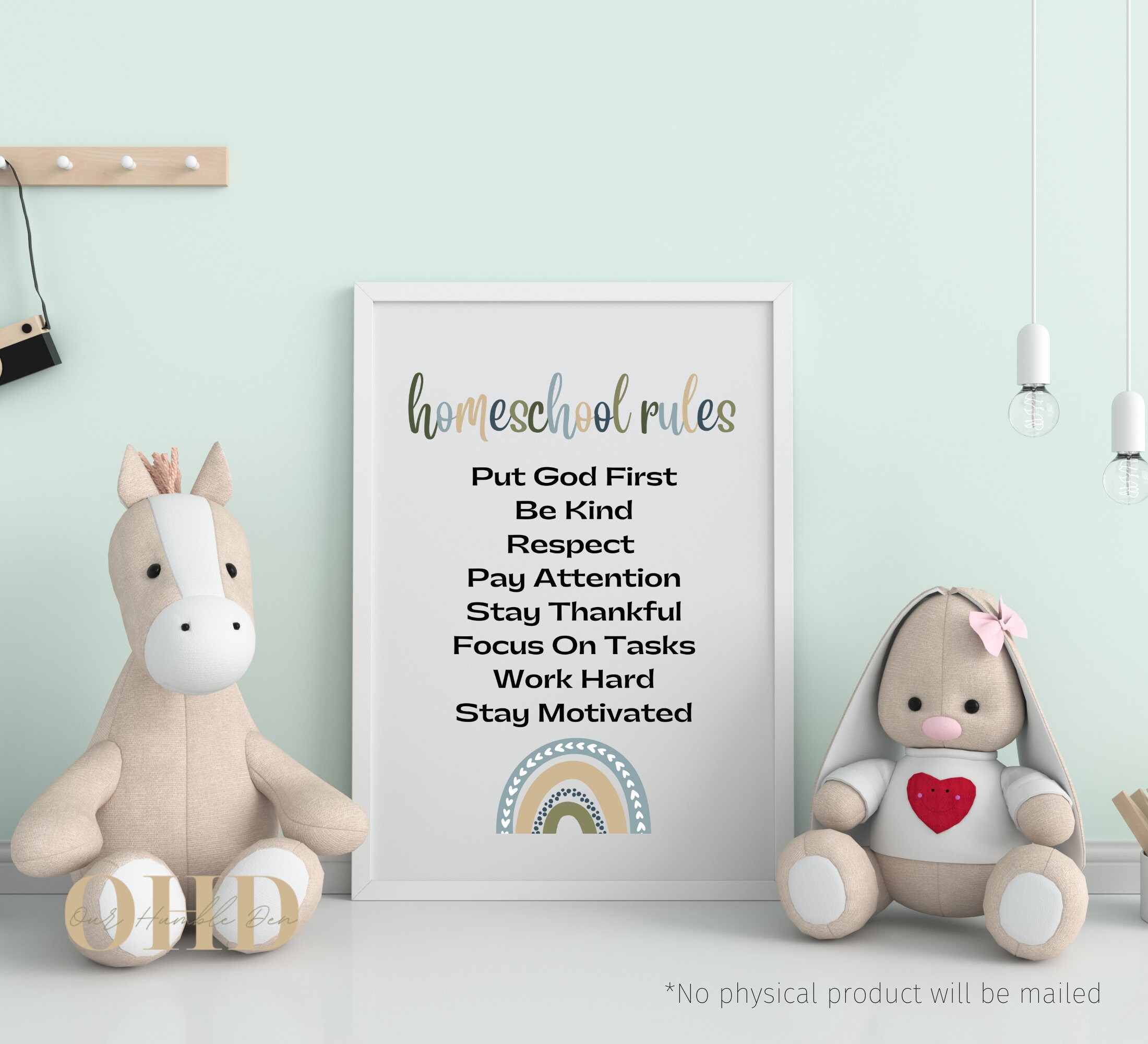 Homeschool Rules Printable, Homeschool Wall Art, Classroom Printable ...