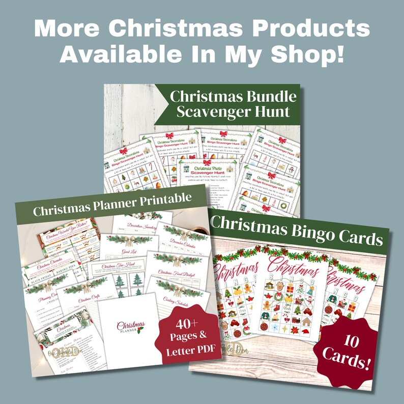 Christmas Scavenger Hunt Printable Scavenger Hunt Christmas - Etsy