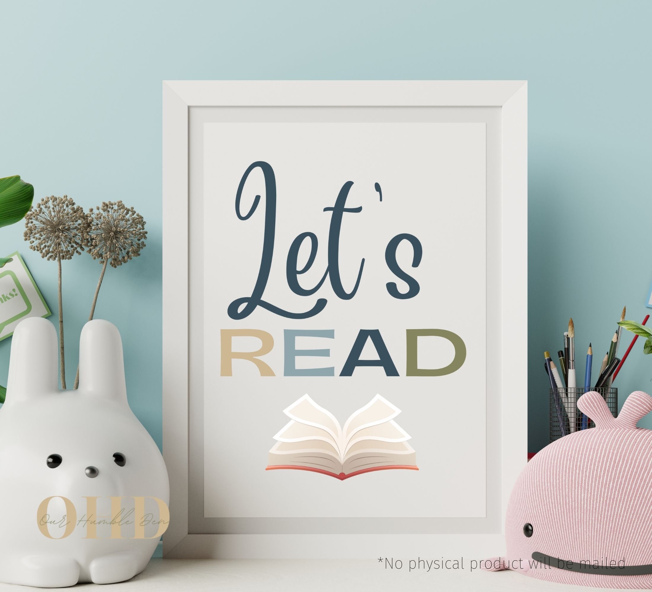 Let's Read Printable Homeschool Wall Art Classroom - Etsy
