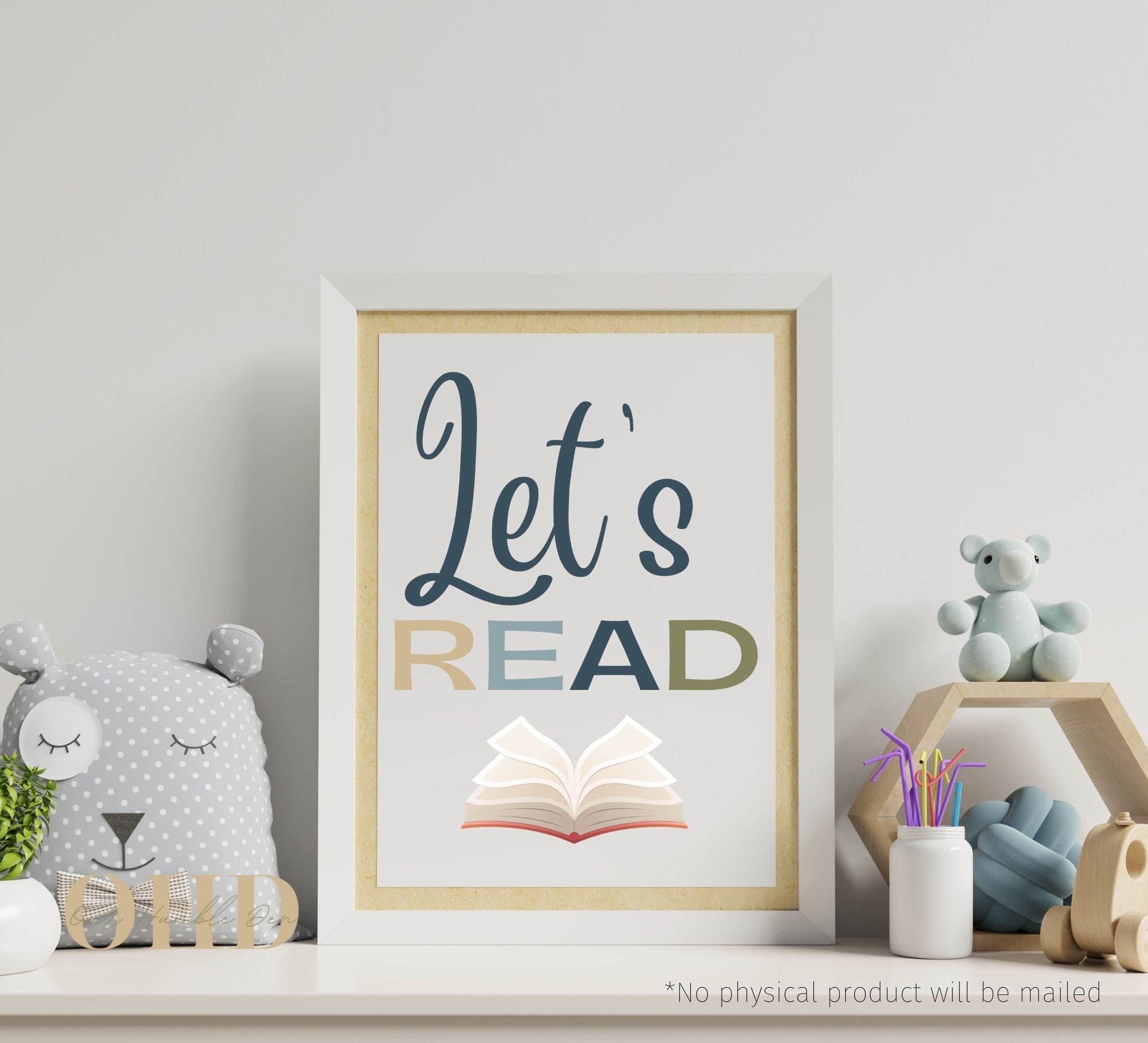 Let's Read Printable, Homeschool Wall Art, Classroom Printable ...