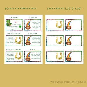 St. Patrick's Day Scavenger Hunt Cards, St. Patrick's Day Clues, St ...