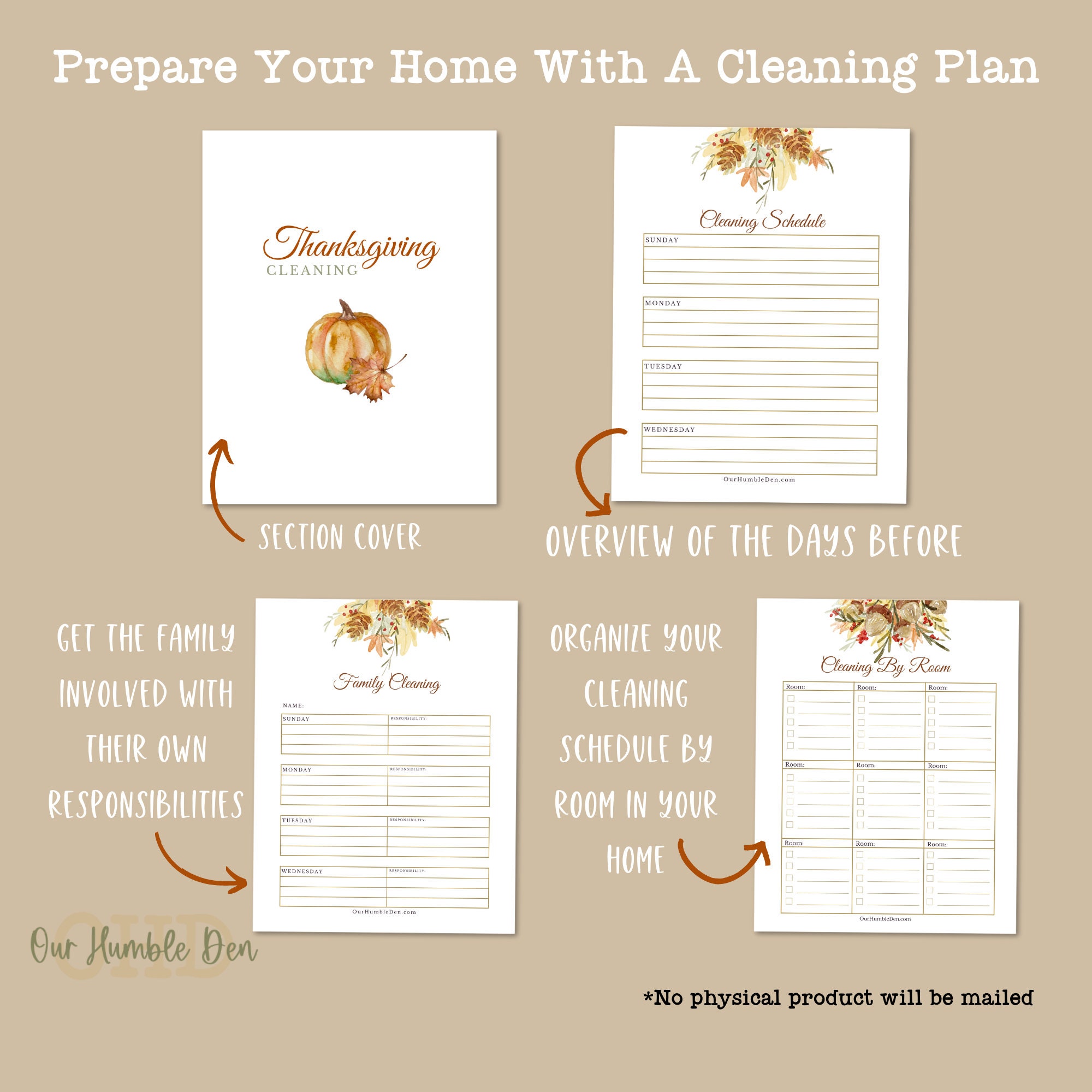 Thanksgiving Planner Printable, Holiday Planner, Thanksgiving Binder ...