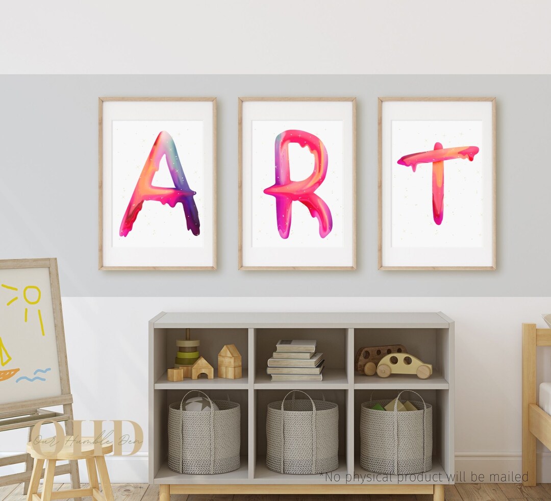 Set of 3 Art Room Printable, Homeschool Wall Art, Classroom Printable ...