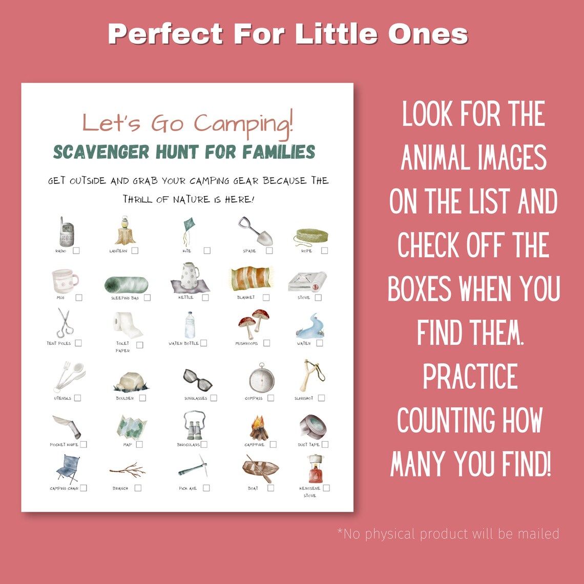 Camping Scavenger Hunt Bundle Printable Outdoor Scavenger Hunt Camp ...
