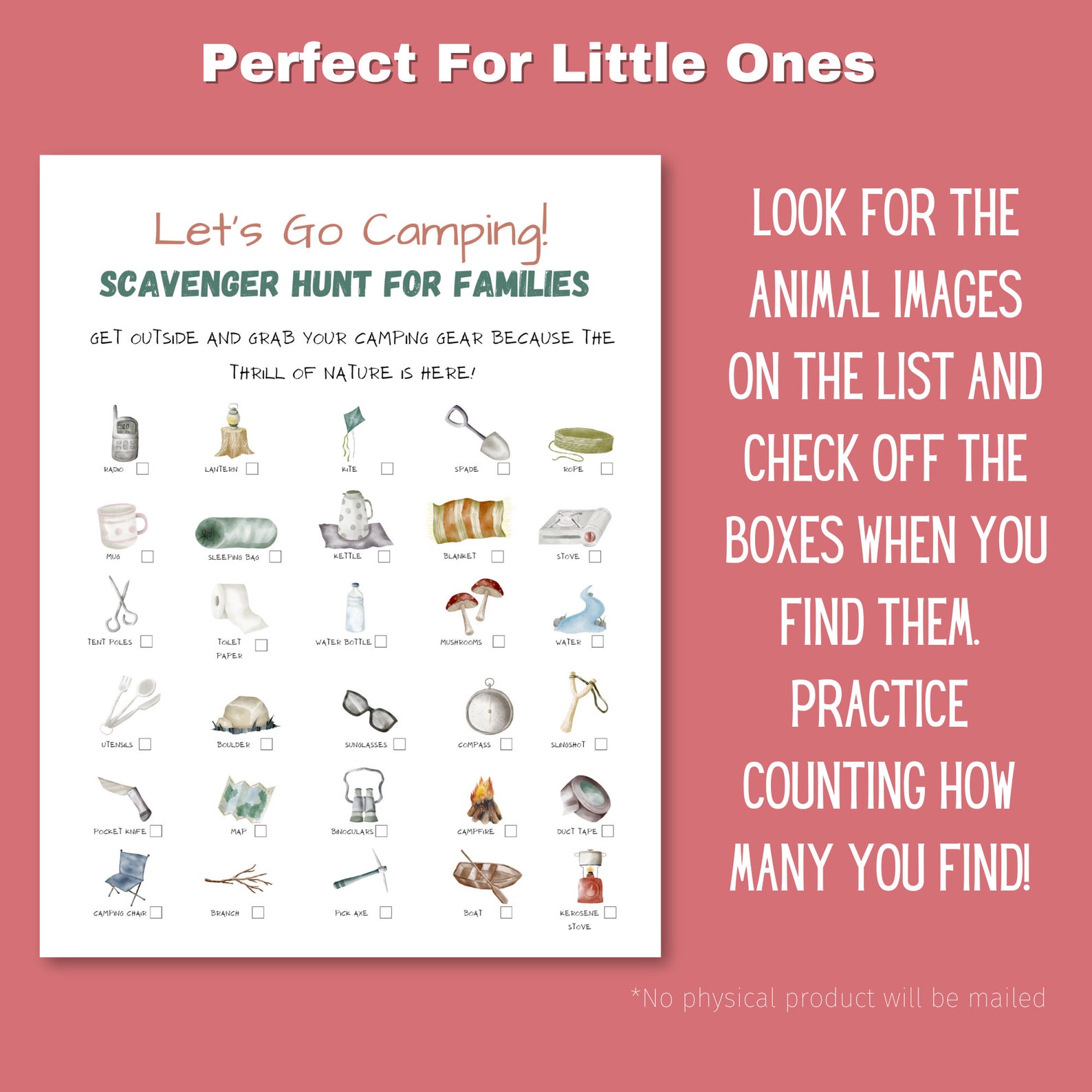 Camping Scavenger Hunt Bundle Printable Outdoor Scavenger Hunt Camp ...