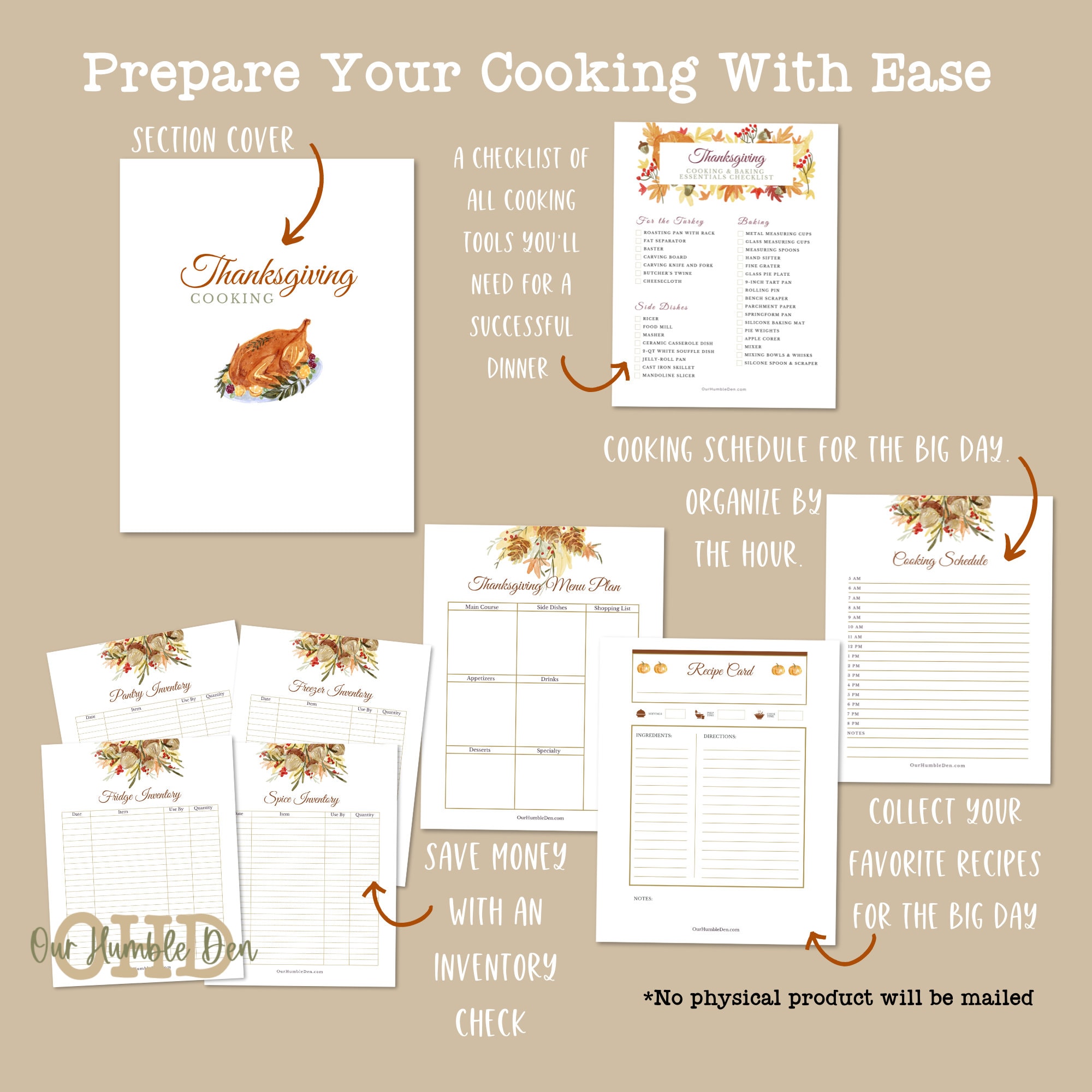 Thanksgiving Planner Printable, Holiday Planner, Thanksgiving Binder ...
