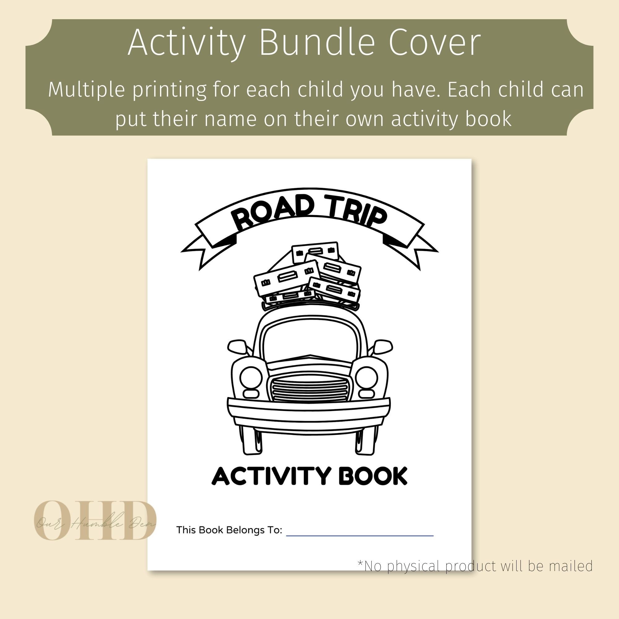 Road Trip Activity Bundle Printable, License Plate Game Printable, Car ...