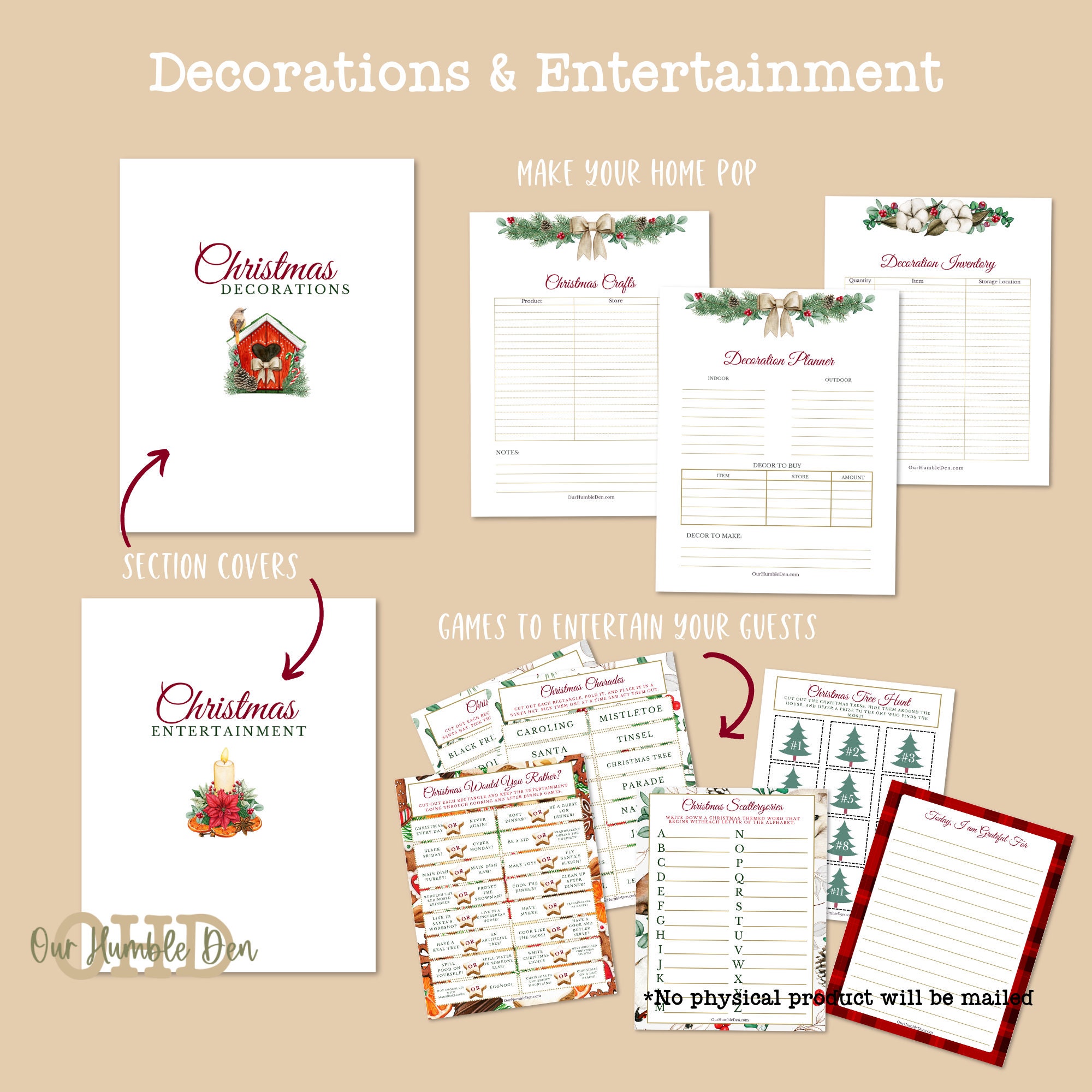 Christmas Planner Printable, Holiday Planner, Christmas Binder ...