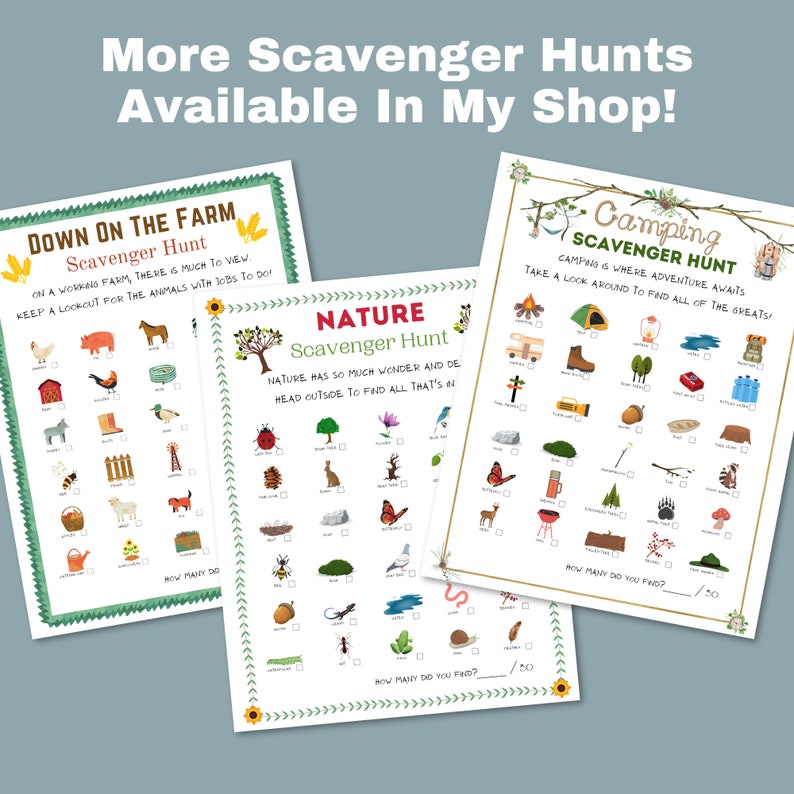Zoo Trip Activities Printable Scavenger Hunt Zoo Trip Family Fun Games ...