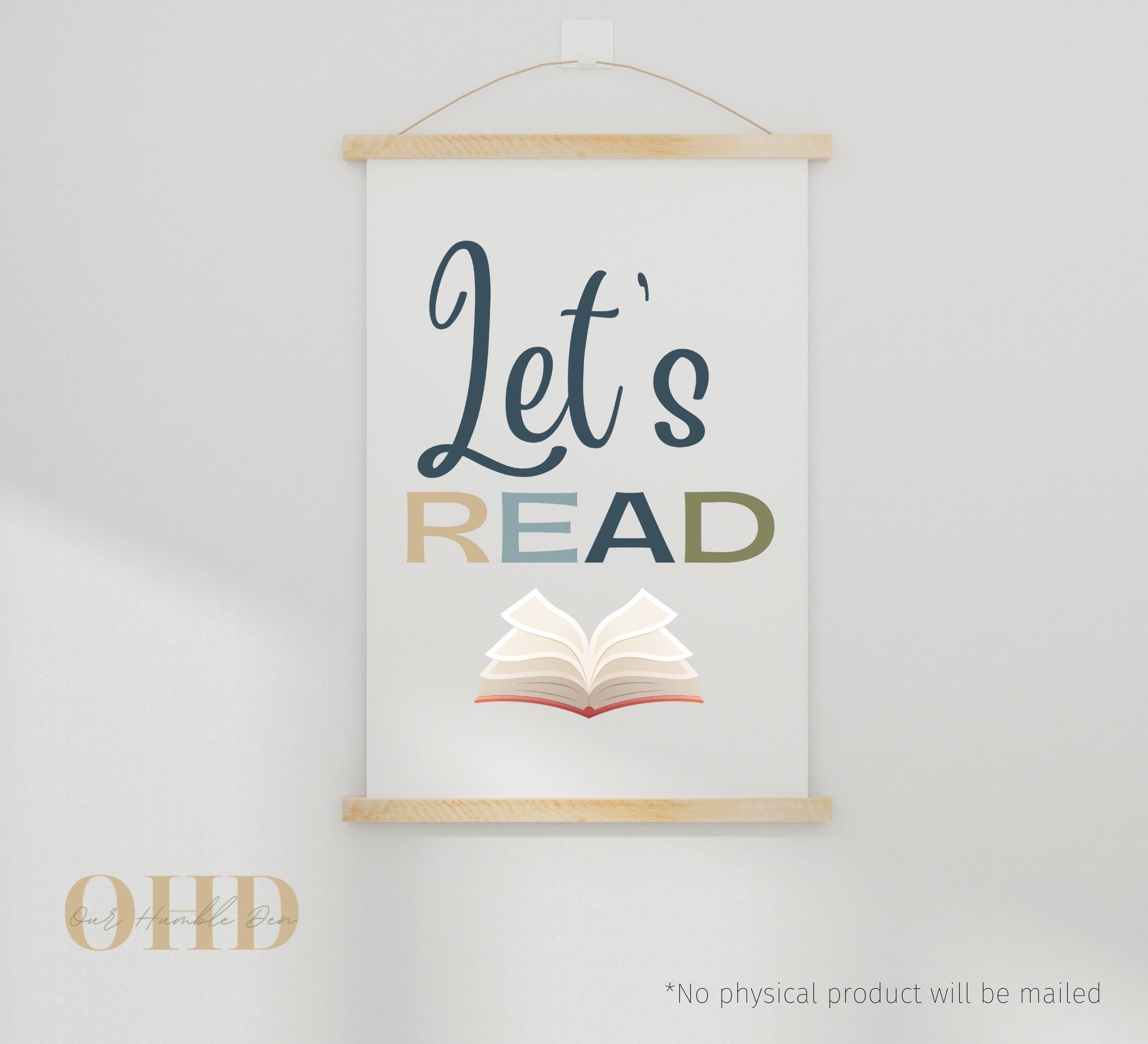 Let's Read Printable, Homeschool Wall Art, Classroom Printable ...