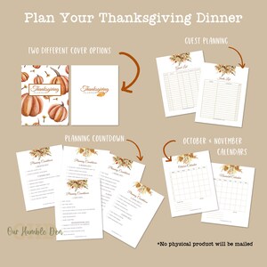 Thanksgiving Planner Printable, Holiday Planner, Thanksgiving Binder ...
