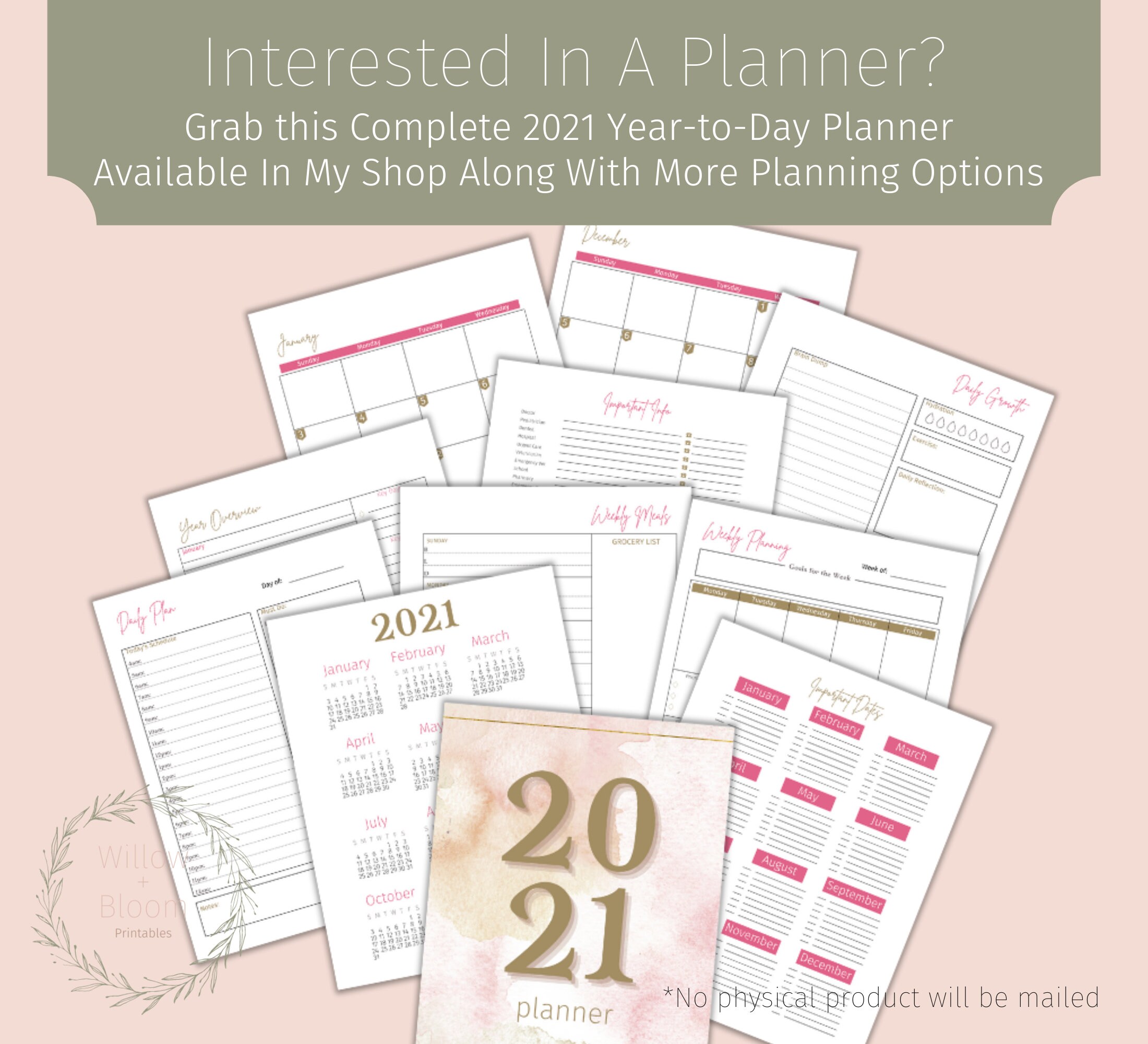 Weekly Planner Printable, Weekly Planner 2021, Weekly to Do List ...