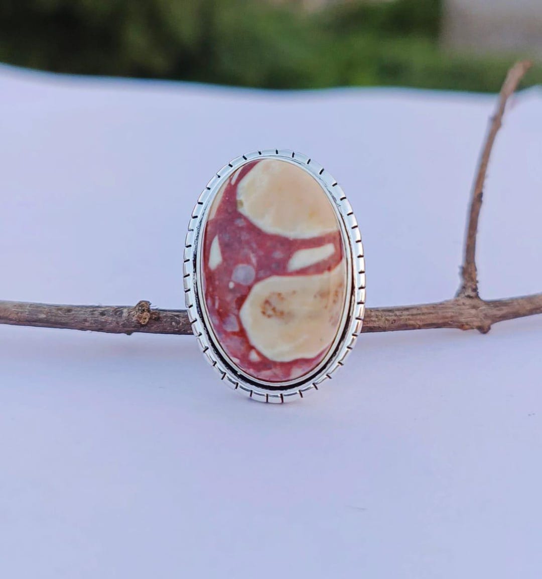 Mookaite Jasper Ring: Handmade Sterling Silver Statement Ring - Etsy