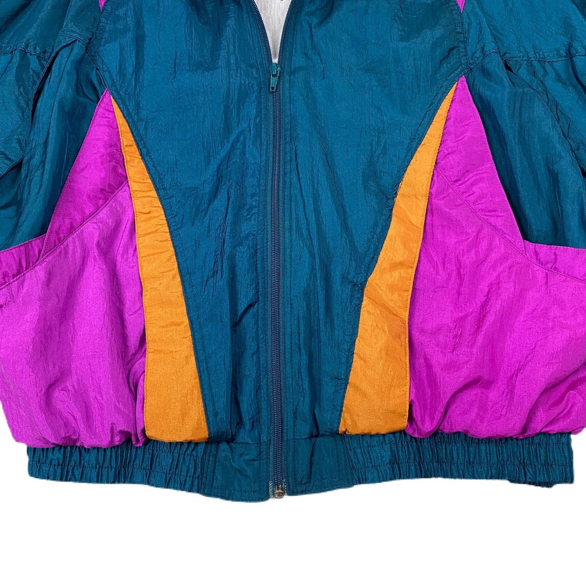 Vintage Colorblock Windbreaker 2X - Etsy