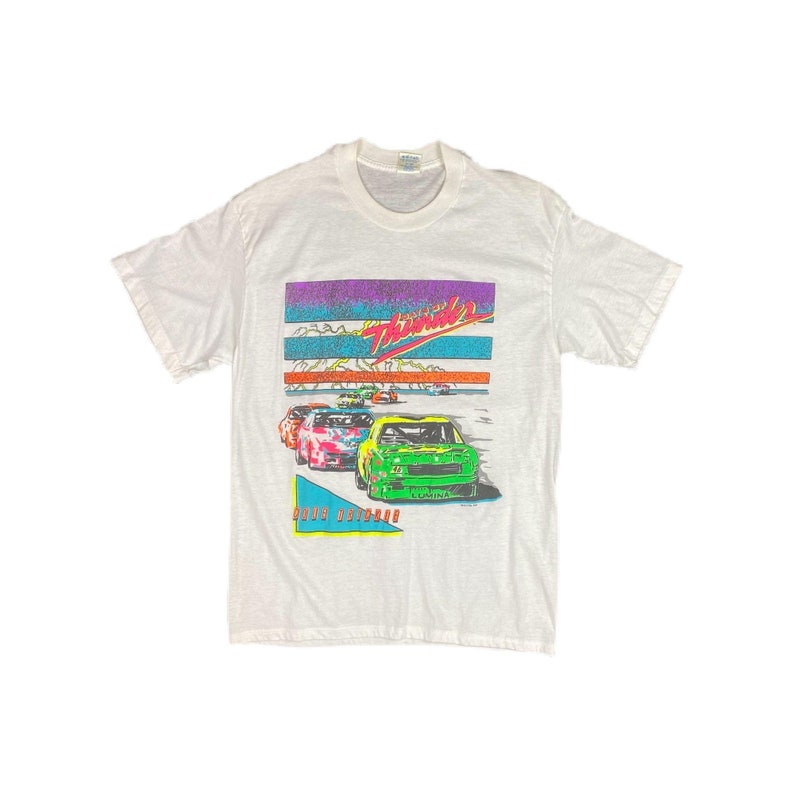 90s Cole Trickle Days of Thunder Neon Promo Tee XL - Etsy