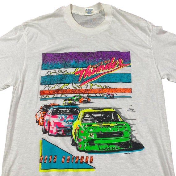 90s Cole Trickle Days of Thunder Neon Promo Tee XL - Gem