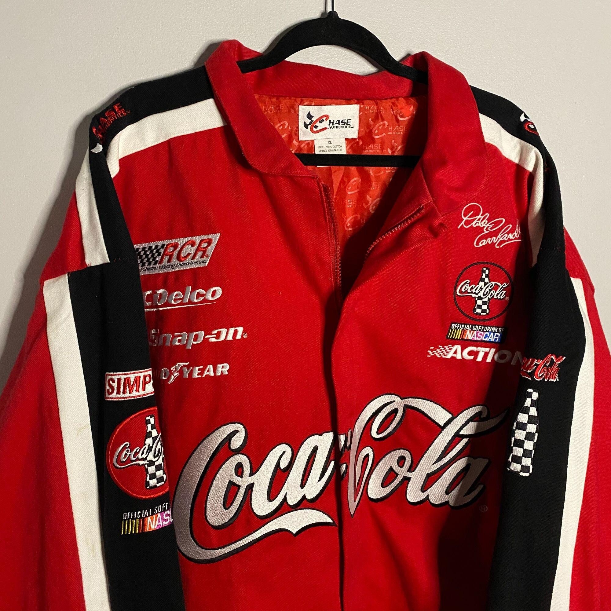 Rare Coca-Cola Racing NASCAR Twill Jacket (L) | lupon.gov.ph
