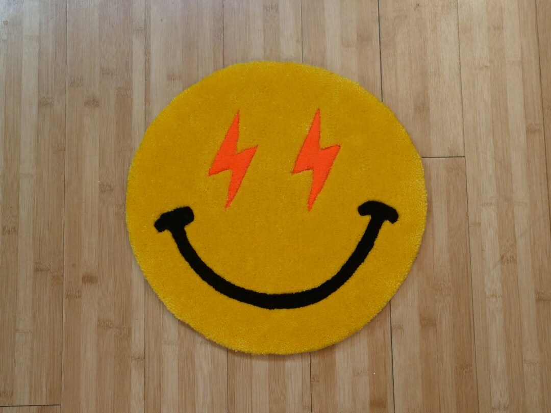 Energia Smiley Face J Balvin Custom Rug Hand Tufted - Etsy