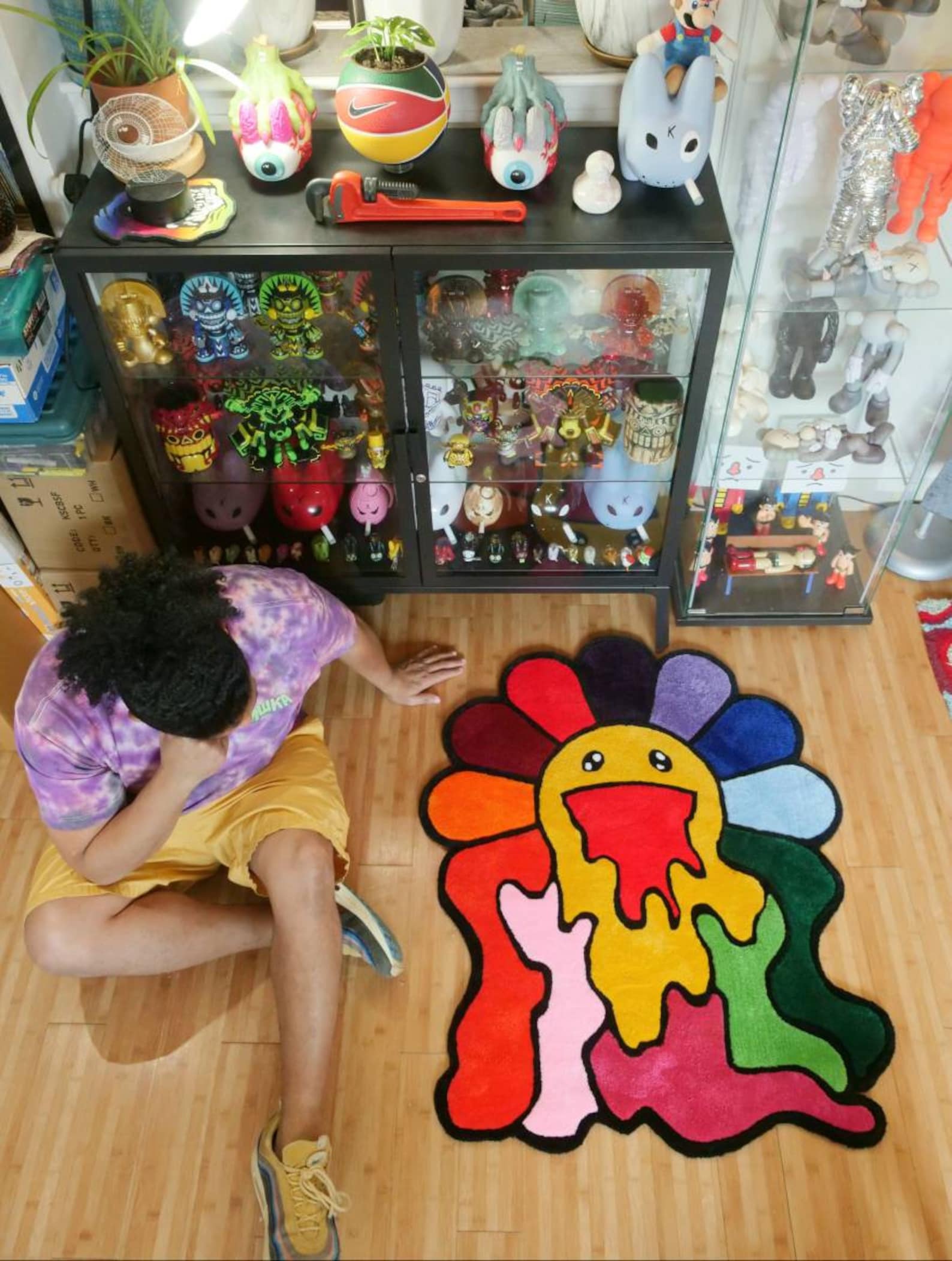 Melted Flower Takashi Murakami Rug Tapestry Multicolor - Etsy