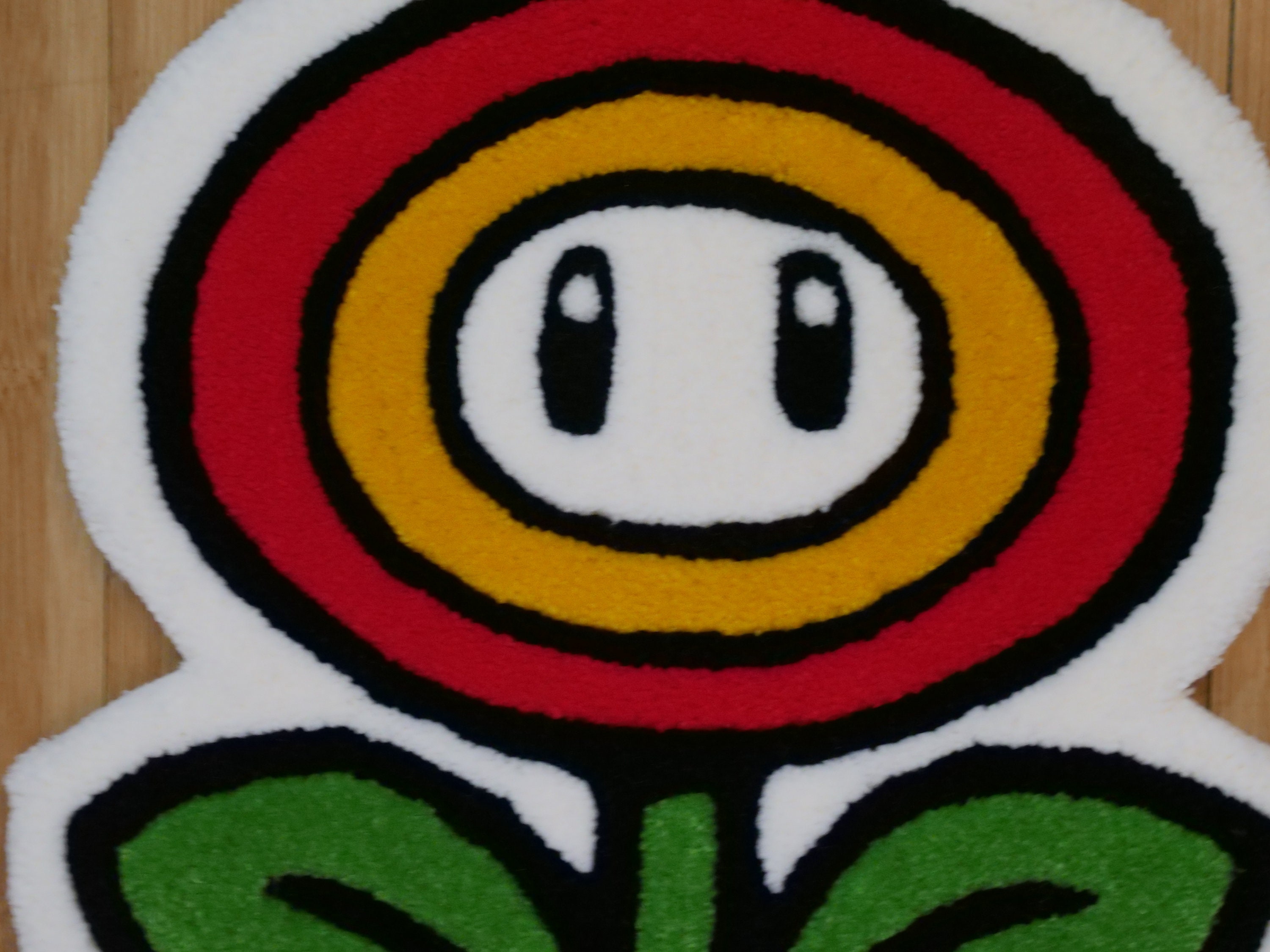 Fire Flower Power-up Custom Rug Hand Tufted - Etsy