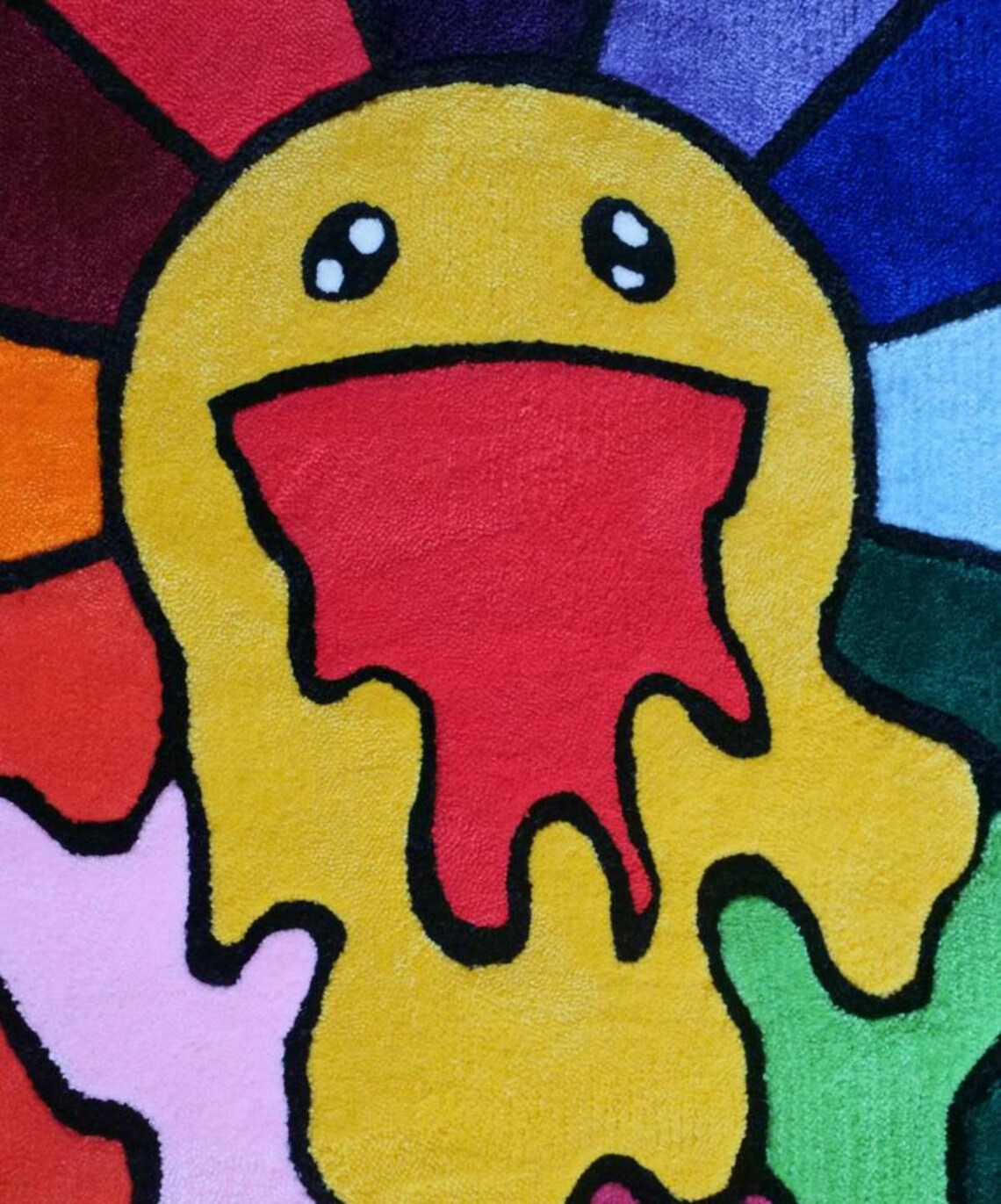 Melted Flower Takashi Murakami Rug Tapestry Multicolor - Etsy