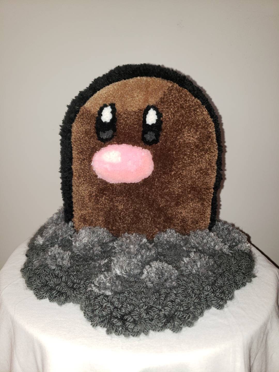 Diglett Yarn Sculpture Pokemon Wool Figure Handmade Super Cute Pokemon ...