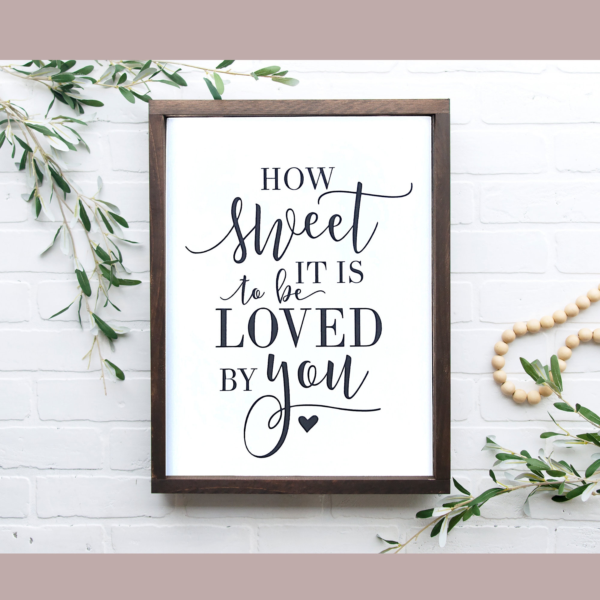 How Sweet It Is To Be Loved By You Wedding Sign | Etsy