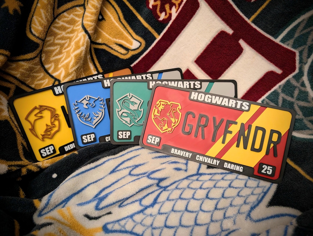 Hogwarts House License Plates - Etsy