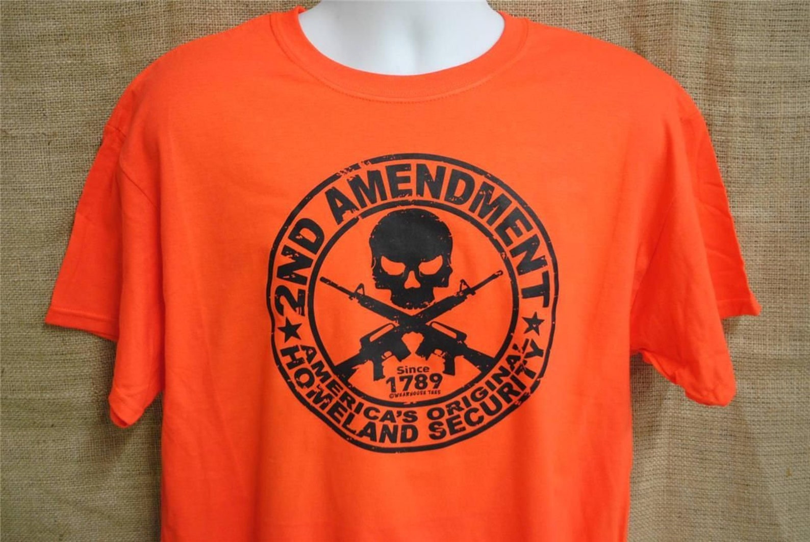 Second Amendment 2A Gun Rights Tee Shirt Biker Skull BLACK - Etsy
