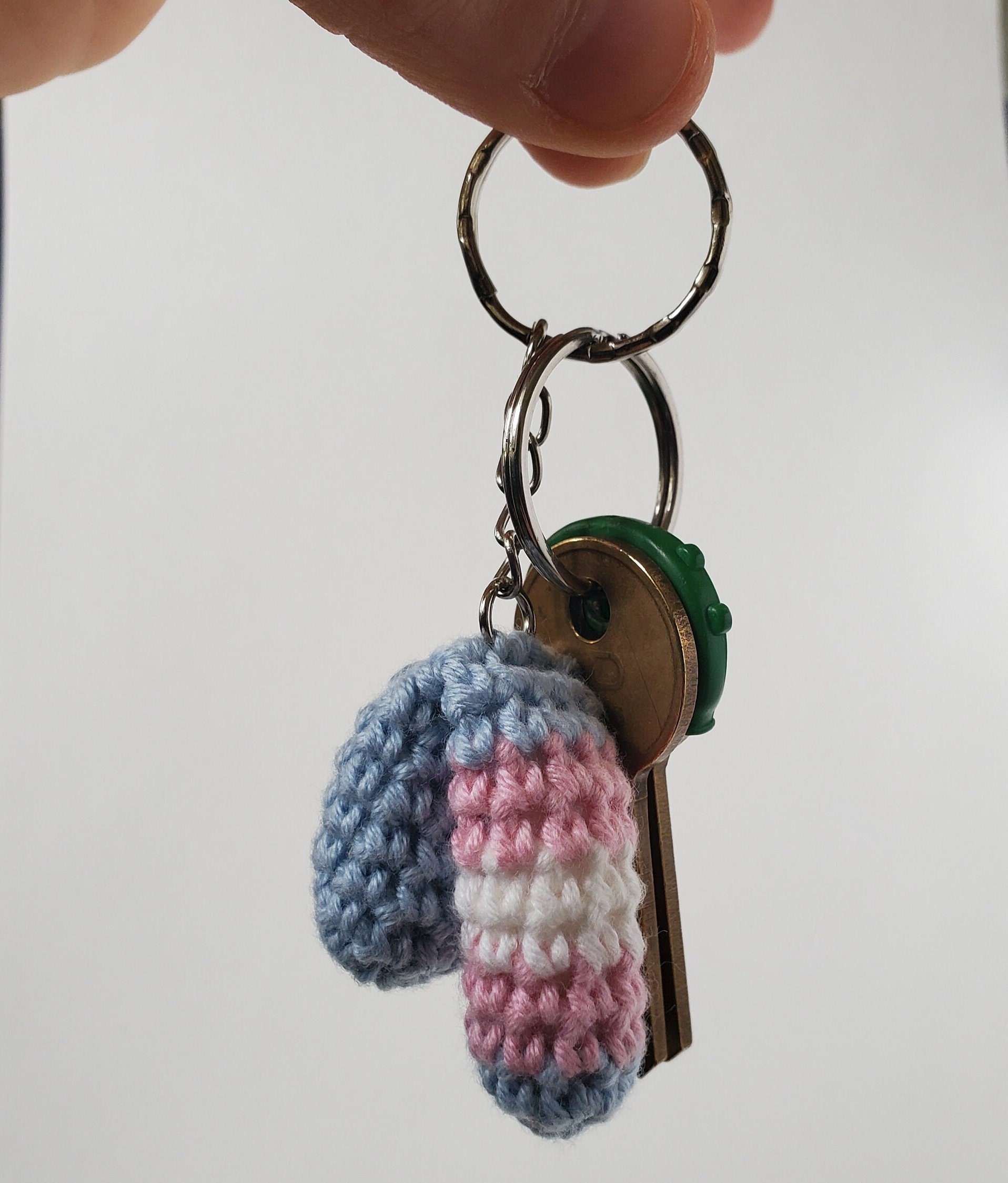 Trans Flag Keyring, Mini Crochet Packer Cute LGBTQ Accessory. - Etsy