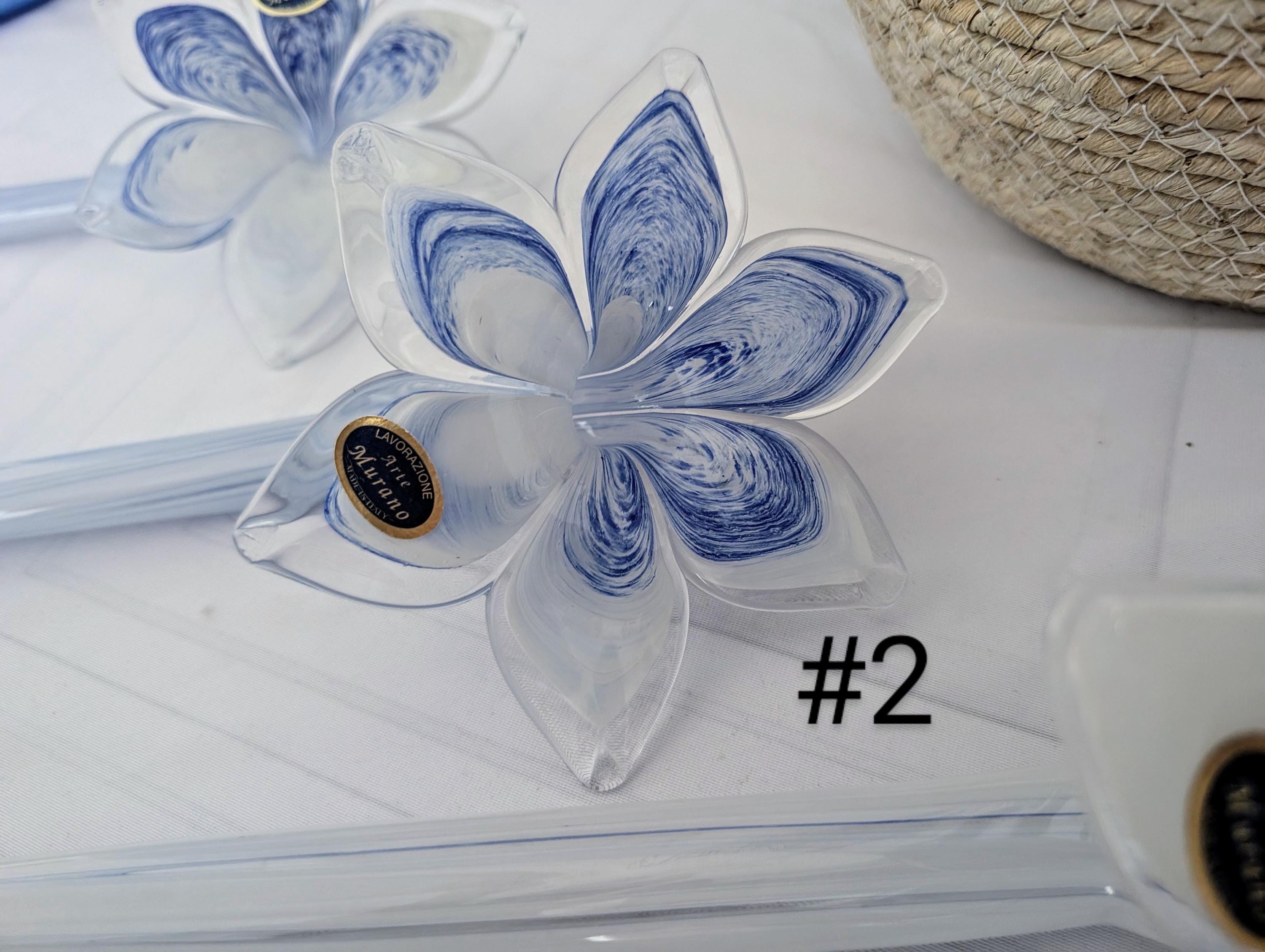 Murano Glass Art Glass Long Stem Flowers - Etsy