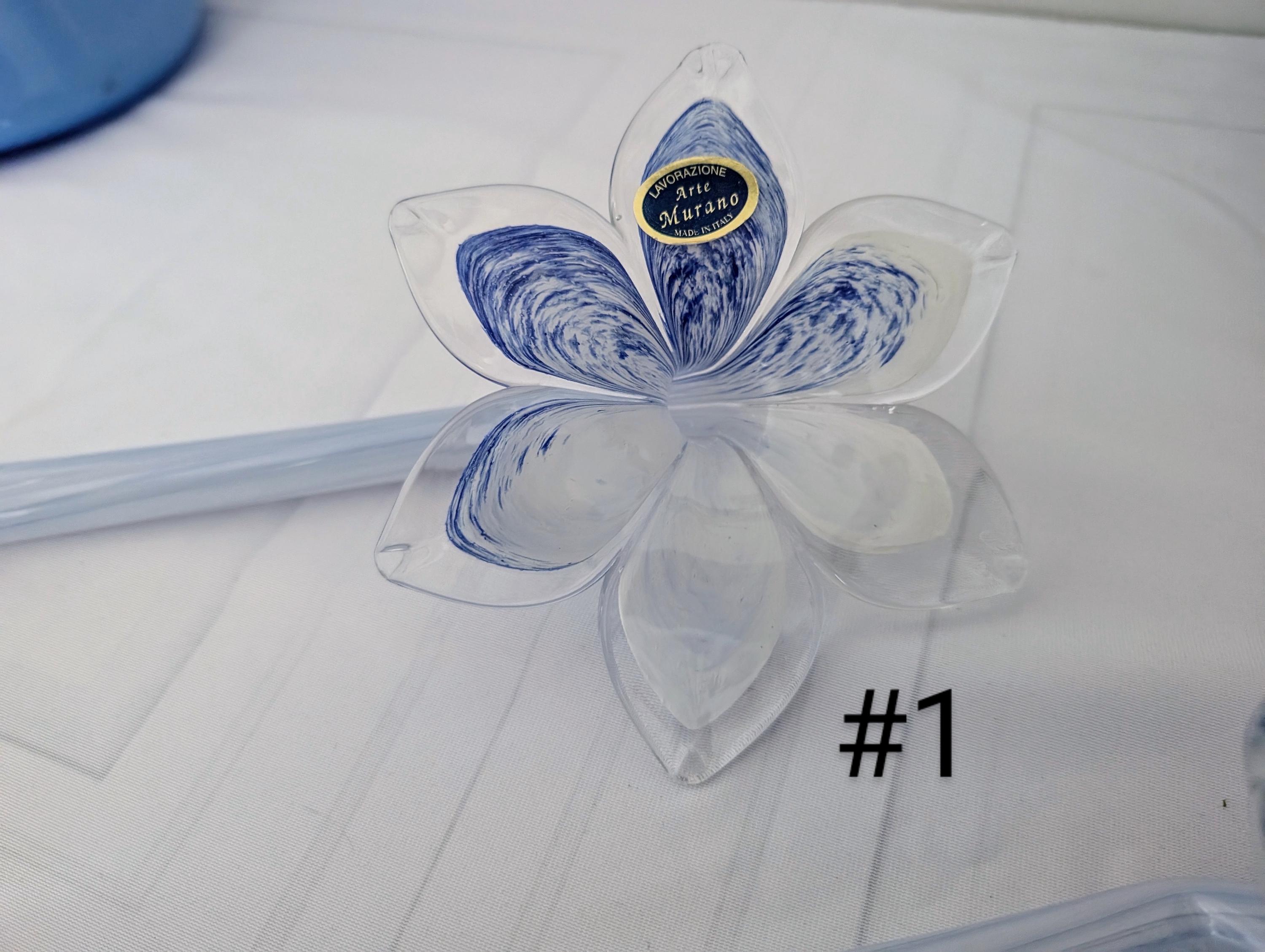 Murano Glass Art Glass Long Stem Flowers - Etsy