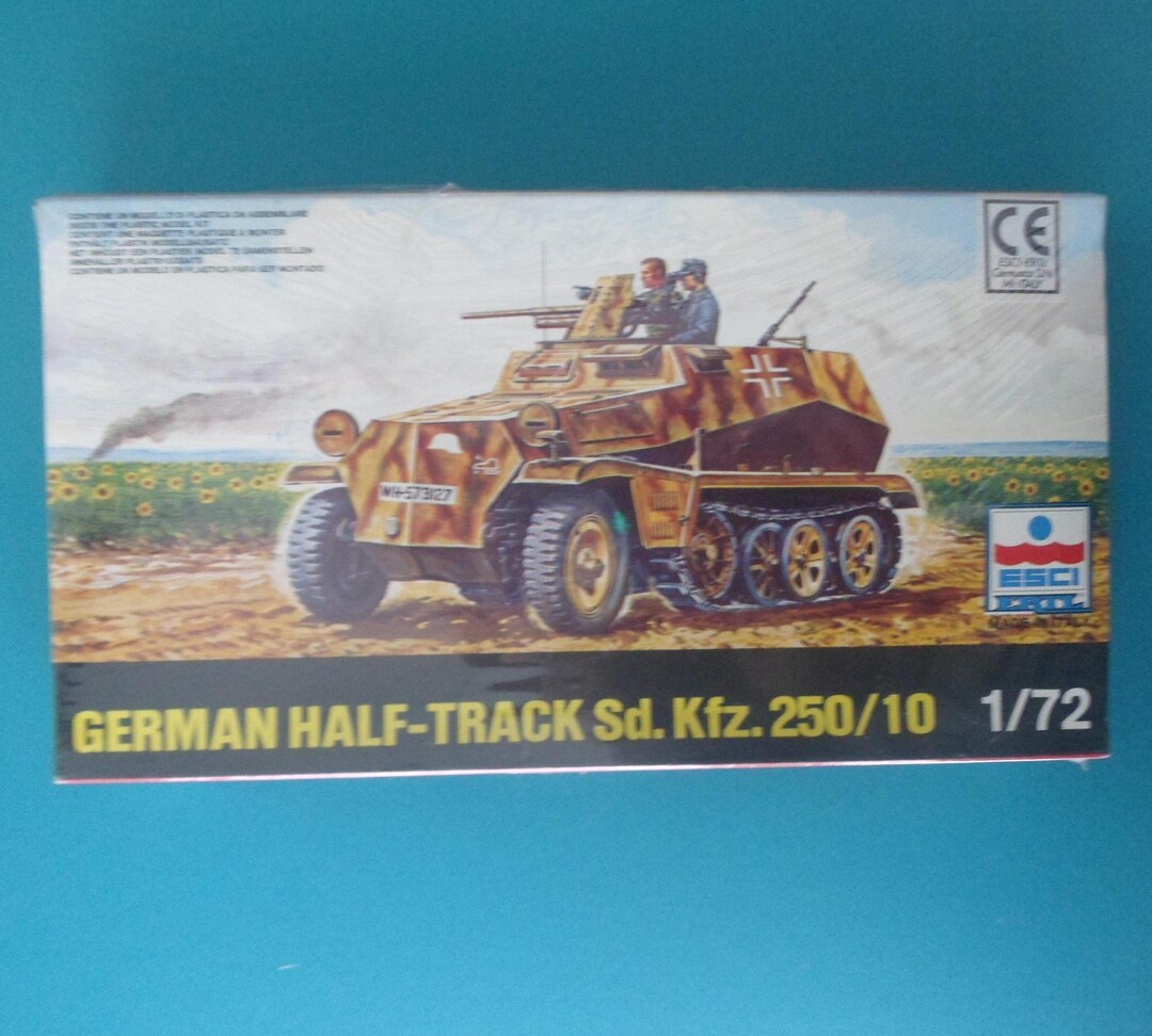 Esci/ertl 1/72 Scale German Half-track Sd. Kfz. 250/10 Tank Model Kit ...
