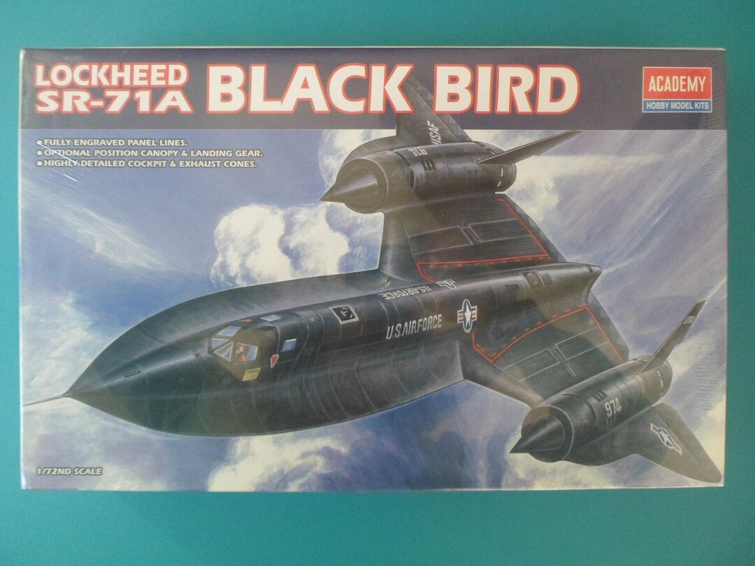 Vintage 1985 Academy Lockheed SR-71A Black Bird Model Kit SEALED - Etsy
