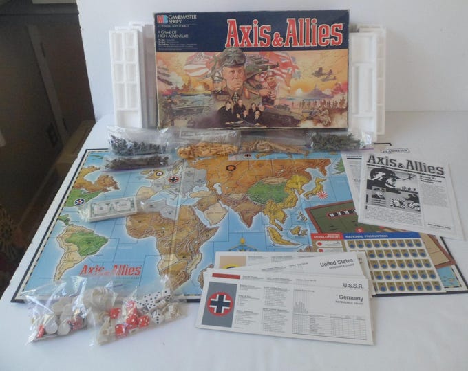 Vintage 1986 Axis and Allies Board Game - War Game - Etsy
