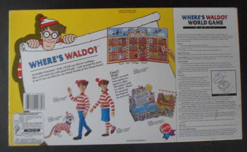 Vintage Mattel 1991 Where's Waldo World Board Game - Etsy