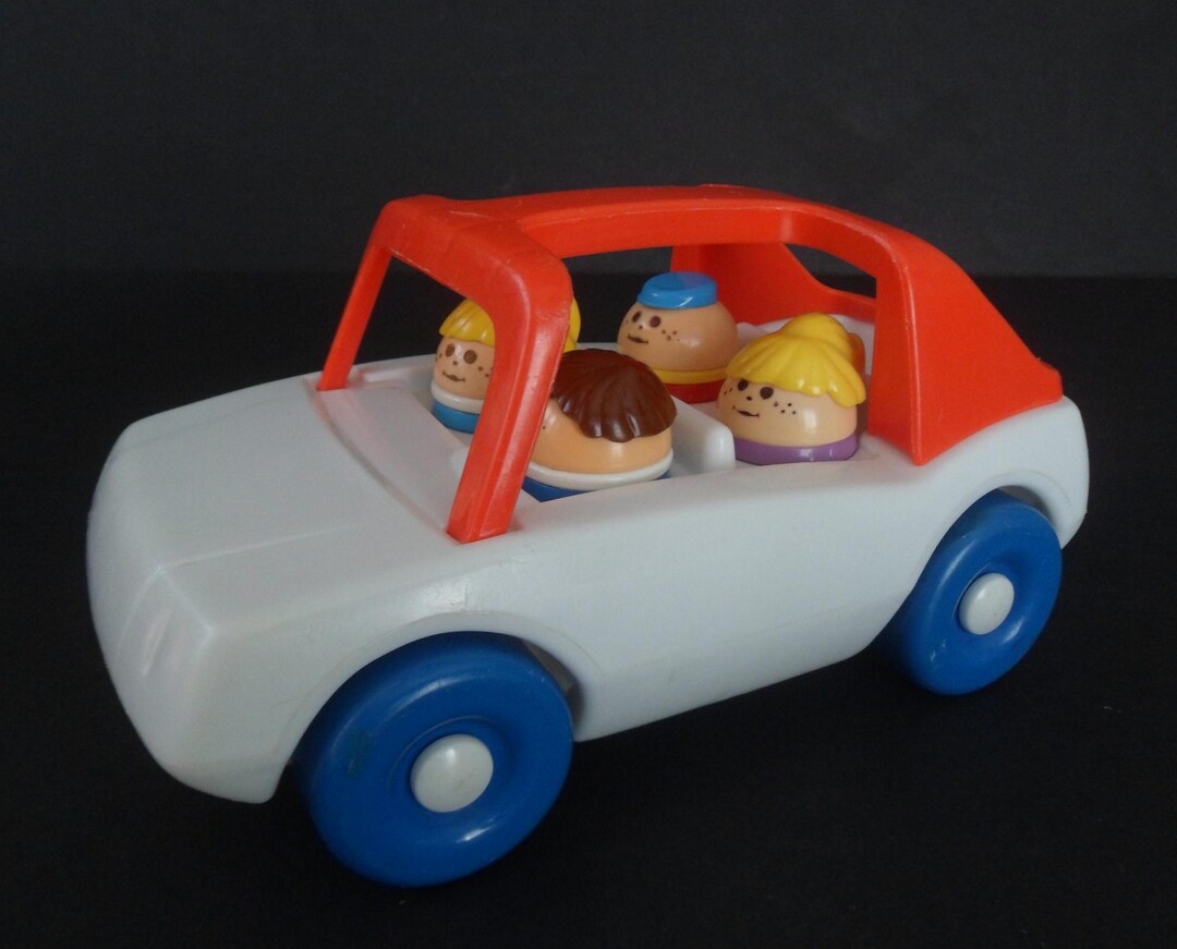 Vintage 1980's Little Tikes Toddle Tots Sedan Car With 4 Figures - Etsy