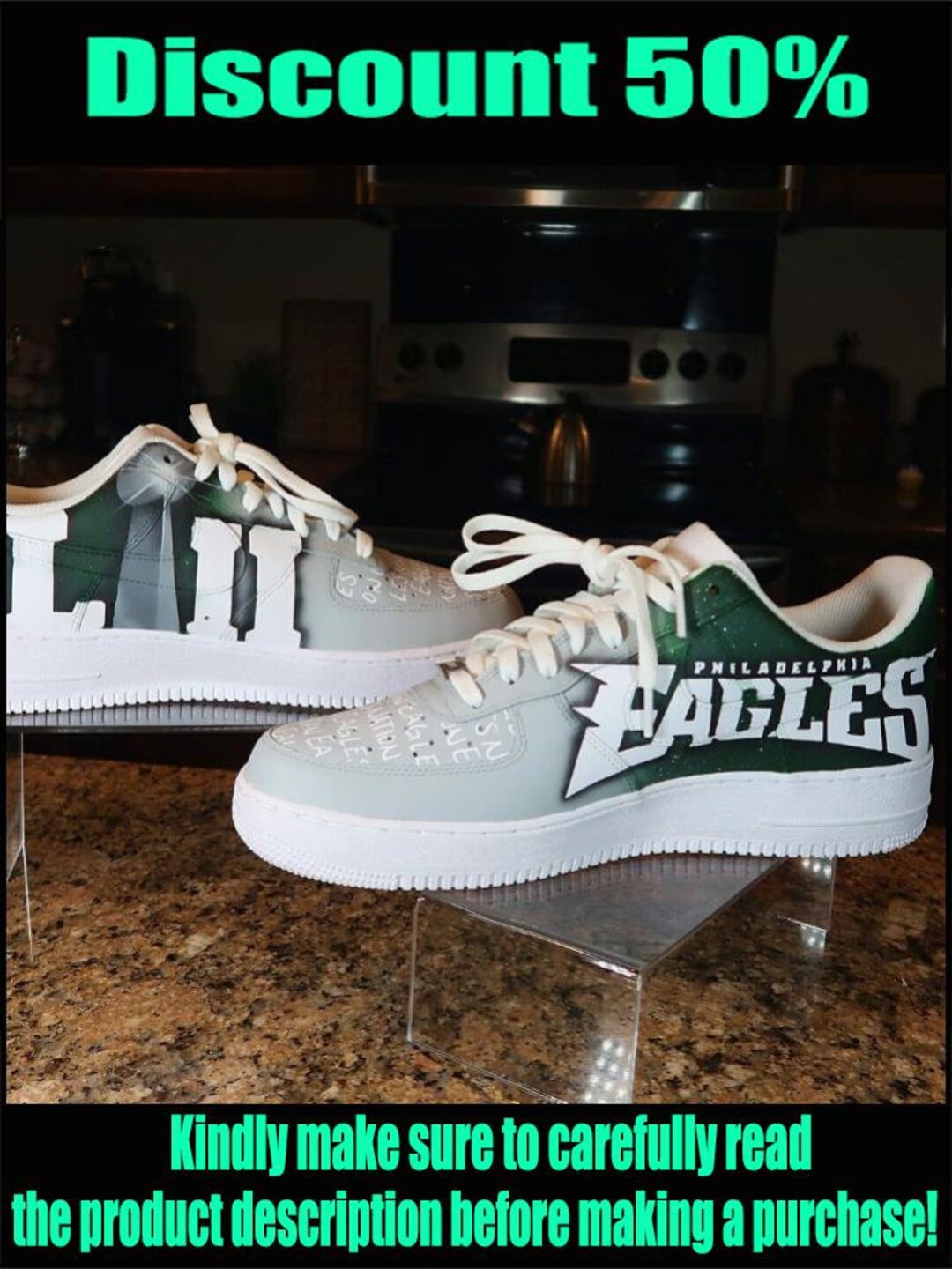Custom Philadelphia Eagles Air Force 1 Eagles Football Shoes - Etsy