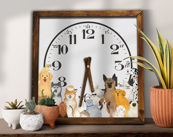 Dog Desk Clock - Etsy