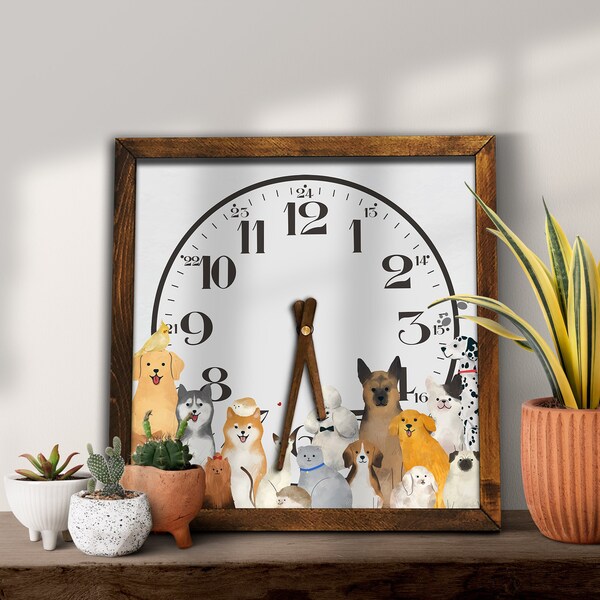 Dog Clock - Etsy
