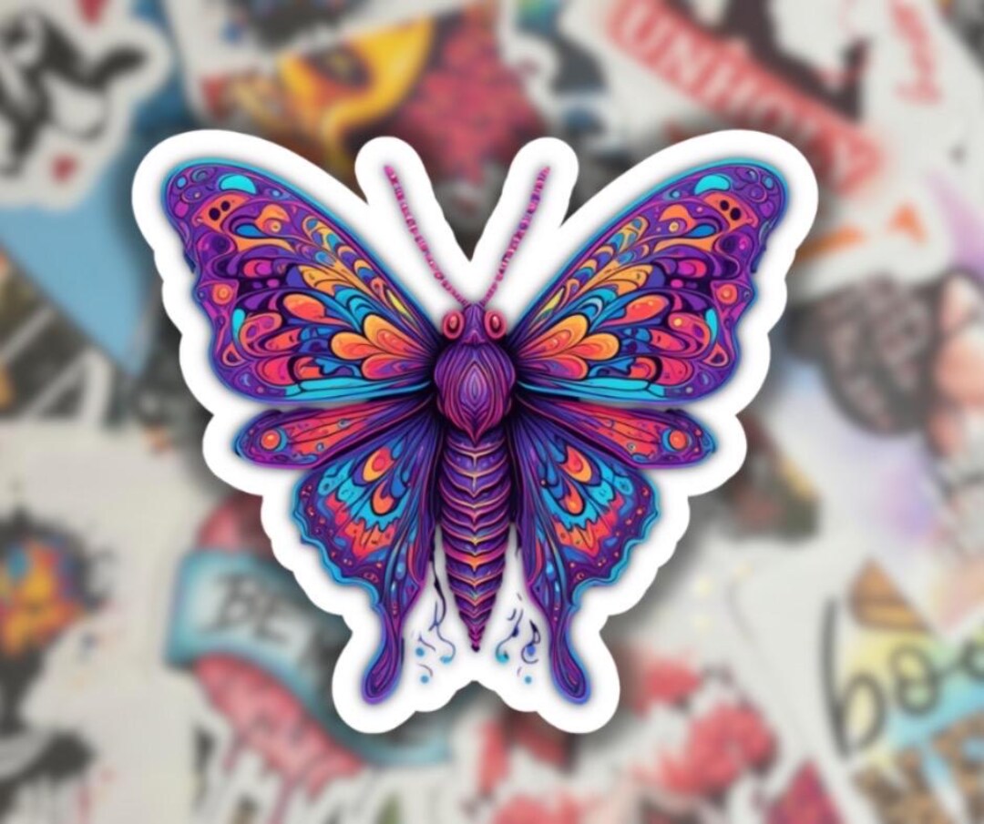 Gothic Moth Sticker Dark Aesthetic Moth Decal Intricate Gothic Art ...