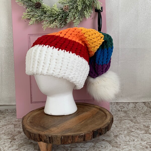 Rainbow Hat - Etsy