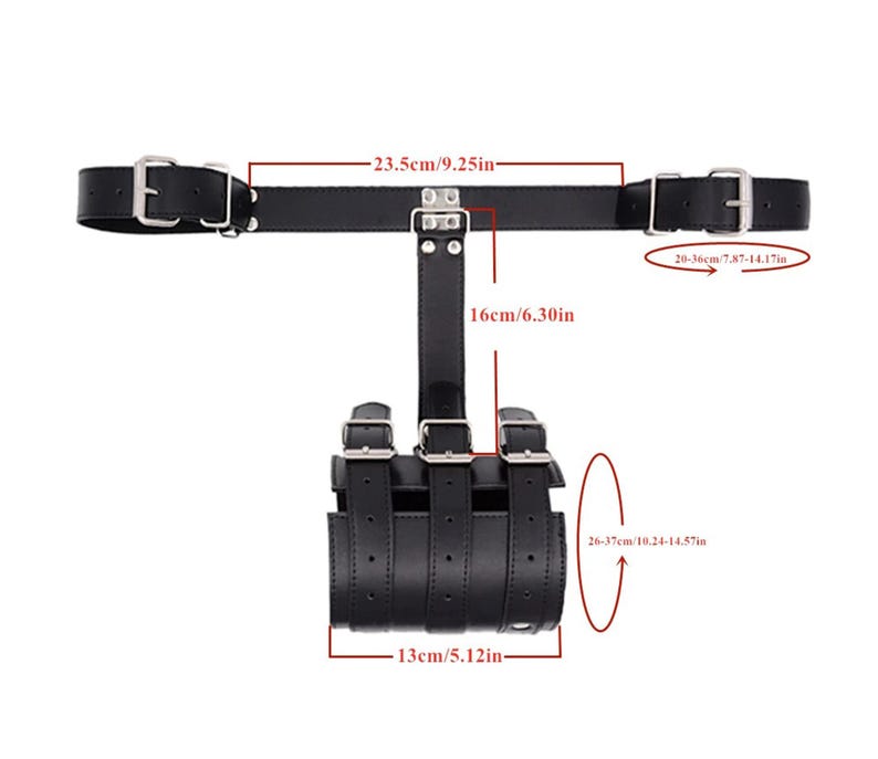 Bdsm Discipline Belt Full Body Leather Bondage Restraint Straps Hand ...